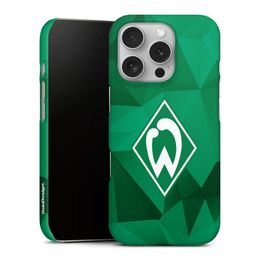 DeinDesign iPhone 16 Pro Handy Premium Case Smartphone Handyh&uuml;lle Schutzh&uuml;lle matt Camouflage Sv Werder Bremen Official Licensed Product Premium Case