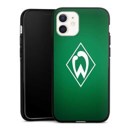 DeinDesign iPhone 12 Handy Silikon H&uuml;lle Case schwarz Handyh&uuml;lle Merchandise Sv Werder Bremen Logo