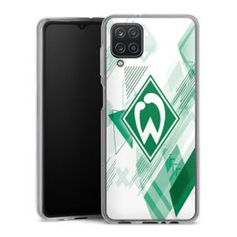 DeinDesign Galaxy A12 Handy Silikon H&uuml;lle Case transparent Handyh&uuml;lle Sv Werder Bremen Official Licensed Product Muster Silikon Case
