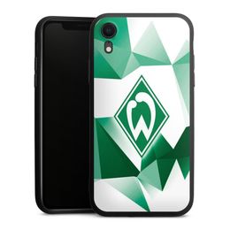 DeinDesign iPhone Xr Handy Premium Silikon H&uuml;lle Handyh&uuml;lle schwarz Case Tarnmuster Sv Werder Bremen Official Licensed Product Silikon Premium Case