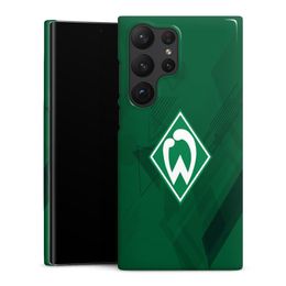DeinDesign Galaxy S23 Ultra Handy Premium Case Smartphone Handyh&uuml;lle Schutzh&uuml;lle gl&auml;nzend Sv Werder Bremen Official Licensed Product Coat Of Arms Premium Case
