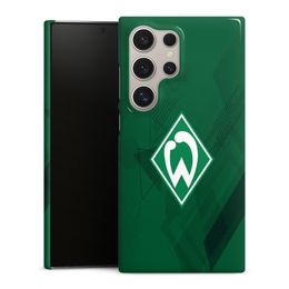 DeinDesign Galaxy S24 Ultra Handy Premium Case Smartphone Handyh&uuml;lle Schutzh&uuml;lle gl&auml;nzend Sv Werder Bremen Official Licensed Product Coat Of Arms Premium Case