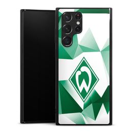 DeinDesign Galaxy S22 Ultra Handy Silikon H&uuml;lle Case schwarz Handyh&uuml;lle Tarnmuster Sv Werder Bremen Official Licensed Product