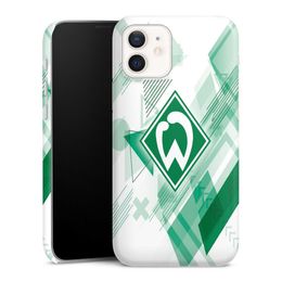DeinDesign iPhone 12 Handy Premium Case Smartphone Handyh&uuml;lle Schutzh&uuml;lle gl&auml;nzend Muster Official Licensed Product Sv Werder Bremen Premium Case
