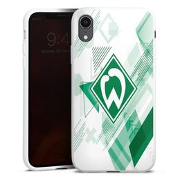 DeinDesign iPhone Xr Handy Silikon H&uuml;lle Case wei&szlig; Handyh&uuml;lle Official Licensed Product Sv Werder Bremen Muster Silikon Case