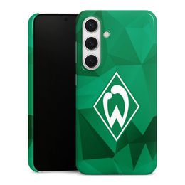 DeinDesign Galaxy S24 Handy Premium Case Smartphone Handyh&uuml;lle Schutzh&uuml;lle gl&auml;nzend Camouflage Sv Werder Bremen Official Licensed Product Premium Case