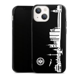 DeinDesign iPhone 13 Mini Handy Slim Case extra d&uuml;nn Silikon Handyh&uuml;lle schwarz H&uuml;lle Eintracht Frankfurt Sge Skyline Silikon Slim Case