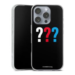 DeinDesign iPhone 16 Pro Handy Silikon H&uuml;lle Case transparent Handyh&uuml;lle Official Licensed Product Die Drei ??? Logo Silikon Case