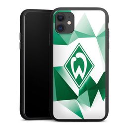 DeinDesign iPhone 11 Handy Premium Silikon H&uuml;lle Handyh&uuml;lle schwarz Case Tarnmuster Official Licensed Product Sv Werder Bremen Silikon Premium Case