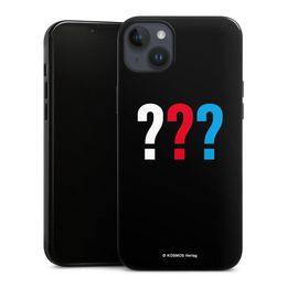 DeinDesign iPhone 14 Plus Handy Silikon H&uuml;lle Case schwarz Handyh&uuml;lle Official Licensed Product Die Drei ??? Logo
