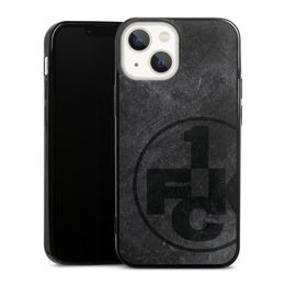 DeinDesign iPhone 13 Mini Handy Slim Case extra d&uuml;nn Silikon Handyh&uuml;lle schwarz H&uuml;lle Concrete 1. Fc Kaiserslautern 1. Fck Silikon Slim Case
