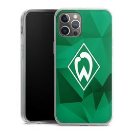 DeinDesign iPhone 12 Pro Max Handy Silikon H&uuml;lle Case transparent Handyh&uuml;lle Official Licensed Product Camouflage Sv Werder Bremen Silikon Case