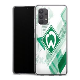 DeinDesign Galaxy A32 4G Handy Silikon H&uuml;lle Case transparent Handyh&uuml;lle Official Licensed Product Sv Werder Bremen Muster Silikon Case