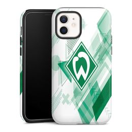DeinDesign iPhone 12 mini Handy Panzer Handyh&uuml;lle robuste Outdoor H&uuml;lle Schutzh&uuml;lle gl&auml;nzend Muster Official Licensed Product Sv Werder Bremen Tough Case