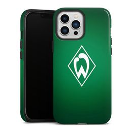 DeinDesign iPhone 13 Pro Max Handy Panzer Handyh&uuml;lle robuste Outdoor H&uuml;lle Schutzh&uuml;lle gl&auml;nzend Merchandise Sv Werder Bremen Logo Tough Case