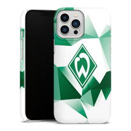 DeinDesign iPhone 13 Pro Max Handy Premium Case Smartphone Handyh&uuml;lle Schutzh&uuml;lle matt Tarnmuster Sv Werder Bremen Official Licensed Product Premium Case
