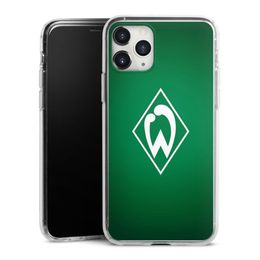 DeinDesign iPhone 11 Pro Max Handy Silikon H&uuml;lle Case transparent Handyh&uuml;lle Merchandise Sv Werder Bremen Logo Silikon Case