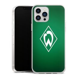 DeinDesign iPhone 13 Pro Max Handy Silikon H&uuml;lle Case transparent Handyh&uuml;lle Merchandise Sv Werder Bremen Logo Silikon Case
