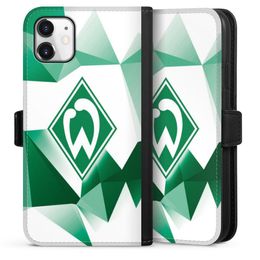 DeinDesign iPhone 11 Handy Klapph&uuml;lle Handyh&uuml;lle aus Kunst Leder schwarz Flip Case Tarnmuster Sv Werder Bremen Official Licensed Product Sideflip mit Lasche
