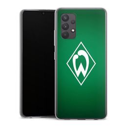 DeinDesign Galaxy A32 4G Handy Silikon H&uuml;lle Case transparent Handyh&uuml;lle Merchandise Sv Werder Bremen Logo Silikon Case