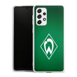 DeinDesign Galaxy A33 5G Handy Silikon H&uuml;lle Case transparent Handyh&uuml;lle Logo Merchandise Sv Werder Bremen Silikon Case
