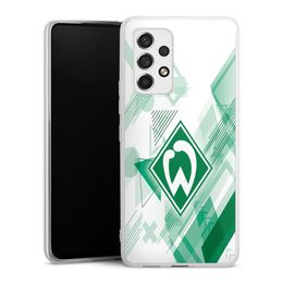 DeinDesign Galaxy A53 5G Handy Silikon H&uuml;lle Case transparent Handyh&uuml;lle Sv Werder Bremen Official Licensed Product Muster Silikon Case