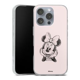 DeinDesign iPhone 16 Pro Handy Silikon H&uuml;lle Case transparent Handyh&uuml;lle Official Licensed Product Disney Minnie Mouse Silikon Case