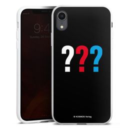 DeinDesign iPhone Xr Handy Silikon H&uuml;lle Case wei&szlig; Handyh&uuml;lle Official Licensed Product Die Drei ??? Logo Silikon Case