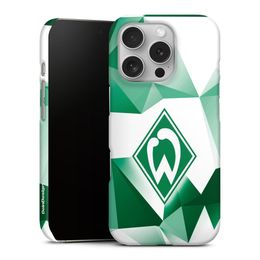 DeinDesign iPhone 16 Pro Handy Premium Case Smartphone Handyh&uuml;lle Schutzh&uuml;lle matt Tarnmuster Sv Werder Bremen Official Licensed Product Premium Case