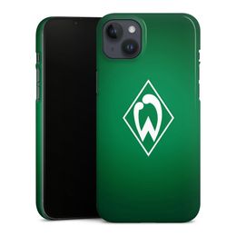 DeinDesign iPhone 14 Plus Handy Premium Case Smartphone Handyh&uuml;lle Schutzh&uuml;lle gl&auml;nzend Merchandise Sv Werder Bremen Logo Premium Case