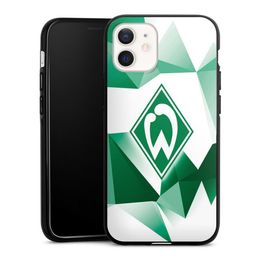 DeinDesign iPhone 12 Handy Silikon H&uuml;lle Case schwarz Handyh&uuml;lle Tarnmuster Official Licensed Product Sv Werder Bremen