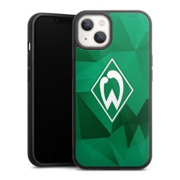 DeinDesign iPhone 13 Handy Gallery Case Handyh&uuml;lle 9H Geh&auml;rtetes Glas R&uuml;ckseite H&uuml;lle Camouflage Sv Werder Bremen Official Licensed Product Gallery Case
