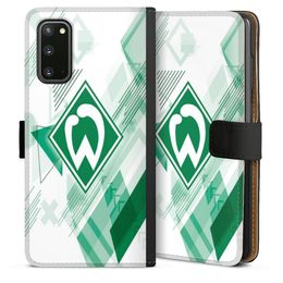 DeinDesign Galaxy S20 Handy Klapph&uuml;lle Handyh&uuml;lle aus Kunst Leder schwarz Flip Case Sv Werder Bremen Official Licensed Product Muster Sideflip mit Lasche