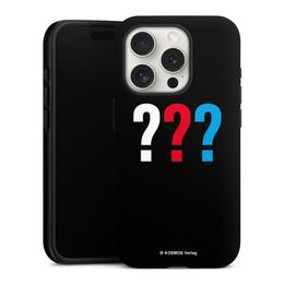 DeinDesign iPhone 15 Pro Handy Panzer Handyh&uuml;lle robuste Outdoor H&uuml;lle Schutzh&uuml;lle matt Official Licensed Product Die Drei ??? Logo Tough Case