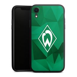 DeinDesign iPhone Xr Handy Premium Silikon H&uuml;lle Handyh&uuml;lle schwarz Case Camouflage Sv Werder Bremen Official Licensed Product Silikon Premium Case