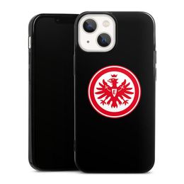 DeinDesign iPhone 13 Mini Handy Slim Case extra d&uuml;nn Silikon Handyh&uuml;lle schwarz H&uuml;lle Sge Eintracht Frankfurt Eagle Silikon Slim Case