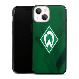 DeinDesign iPhone 13 Mini Handy Slim Case extra d&uuml;nn Silikon Handyh&uuml;lle schwarz H&uuml;lle Sv Werder Bremen Official Licensed Product Coat Of Arms Silikon Slim Case