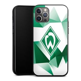 DeinDesign iPhone 12 Pro Handy Silikon H&uuml;lle Case schwarz Handyh&uuml;lle Tarnmuster Official Licensed Product Sv Werder Bremen