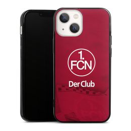 DeinDesign iPhone 13 Mini Handy Slim Case extra d&uuml;nn Silikon Handyh&uuml;lle schwarz H&uuml;lle Official Licensed Product 1. Fc N&uuml;rnberg Bundesliga Silikon Slim Case