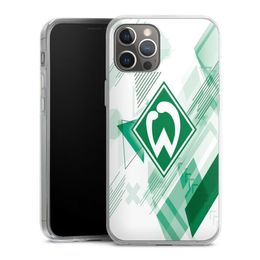 DeinDesign iPhone 12 Pro Max Handy Silikon H&uuml;lle Case transparent Handyh&uuml;lle Muster Official Licensed Product Sv Werder Bremen Silikon Case