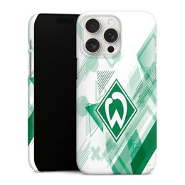 DeinDesign iPhone 15 Pro Max Handy Premium Case Smartphone Handyh&uuml;lle Schutzh&uuml;lle gl&auml;nzend Official Licensed Product Sv Werder Bremen Muster Premium Case