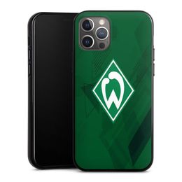 DeinDesign iPhone 12 Pro Handy Silikon H&uuml;lle Case schwarz Handyh&uuml;lle Sv Werder Bremen Coat Of Arms Official Licensed Product