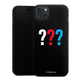 DeinDesign iPhone 15 Plus Handy Premium Silikon H&uuml;lle Handyh&uuml;lle schwarz Case Official Licensed Product Die Drei ??? Logo Silikon Premium Case