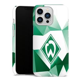 DeinDesign iPhone 13 Pro Handy Premium Case Smartphone Handyh&uuml;lle Schutzh&uuml;lle gl&auml;nzend Tarnmuster Sv Werder Bremen Official Licensed Product Premium Case