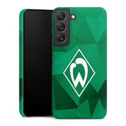 DeinDesign Galaxy S22 Handy Premium Case Smartphone Handyh&uuml;lle Schutzh&uuml;lle matt Camouflage Sv Werder Bremen Official Licensed Product Premium Case