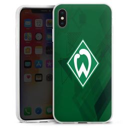 DeinDesign iPhone Xs Max Handy Silikon H&uuml;lle Case transparent Handyh&uuml;lle Sv Werder Bremen Official Licensed Product Coat Of Arms Silikon Case