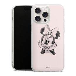 DeinDesign iPhone 15 Pro Max Handy Silikon H&uuml;lle Case transparent Handyh&uuml;lle Official Licensed Product Disney Minnie Mouse Silikon Case