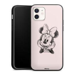 DeinDesign iPhone 12 Handy Premium Silikon H&uuml;lle Handyh&uuml;lle schwarz Case Official Licensed Product Disney Minnie Mouse Silikon Premium Case