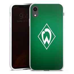 DeinDesign iPhone Xr Handy Silikon H&uuml;lle Case wei&szlig; Handyh&uuml;lle Merchandise Sv Werder Bremen Logo Silikon Case