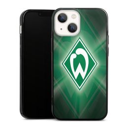 DeinDesign iPhone 13 Mini Handy Slim Case extra d&uuml;nn Silikon Handyh&uuml;lle schwarz H&uuml;lle Sv Werder Bremen Coat Of Arms Official Licensed Product Silikon Slim Case